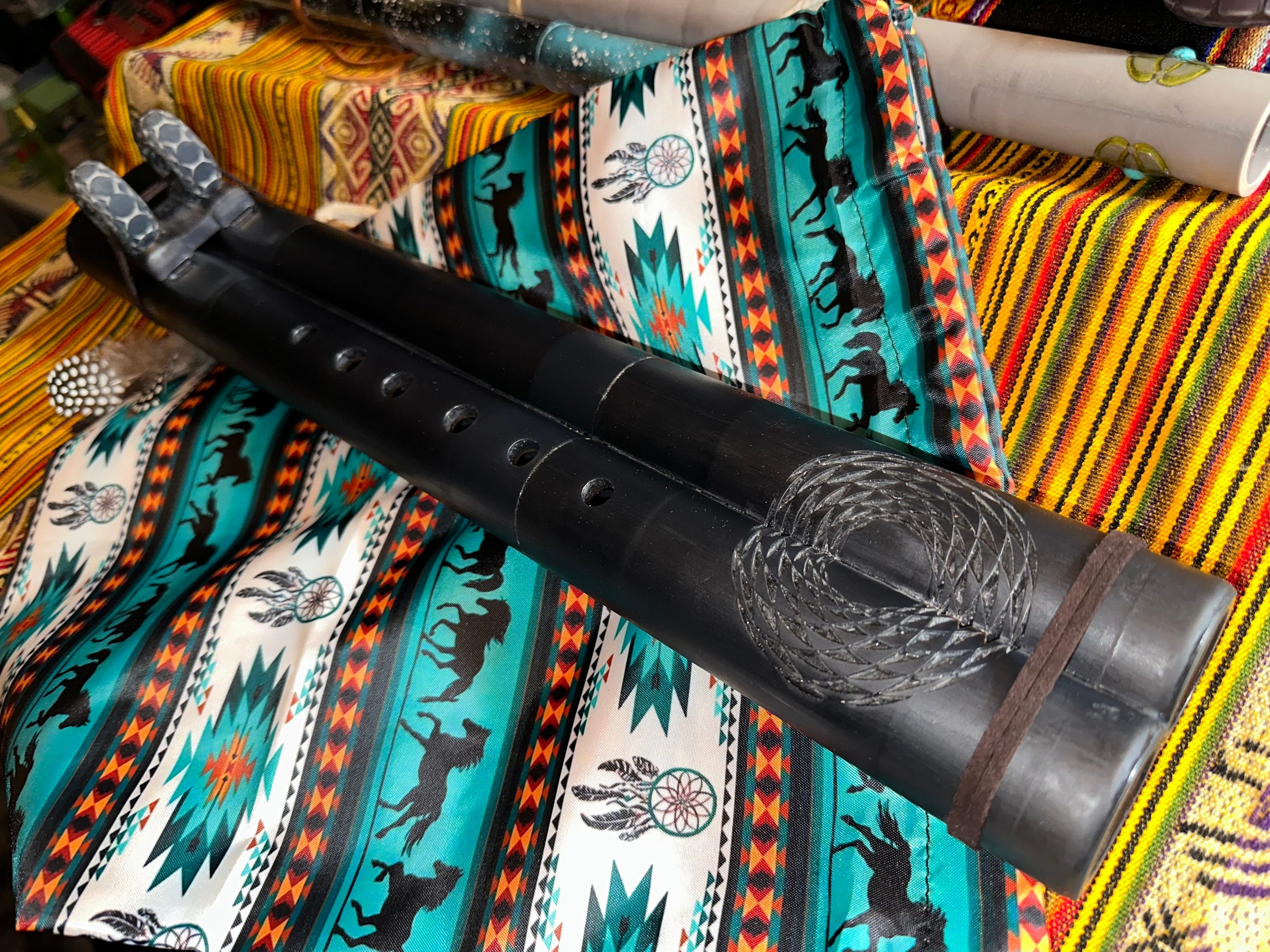 Native American Large Bore Torus Drone Flute Em4 440hz - Etsy