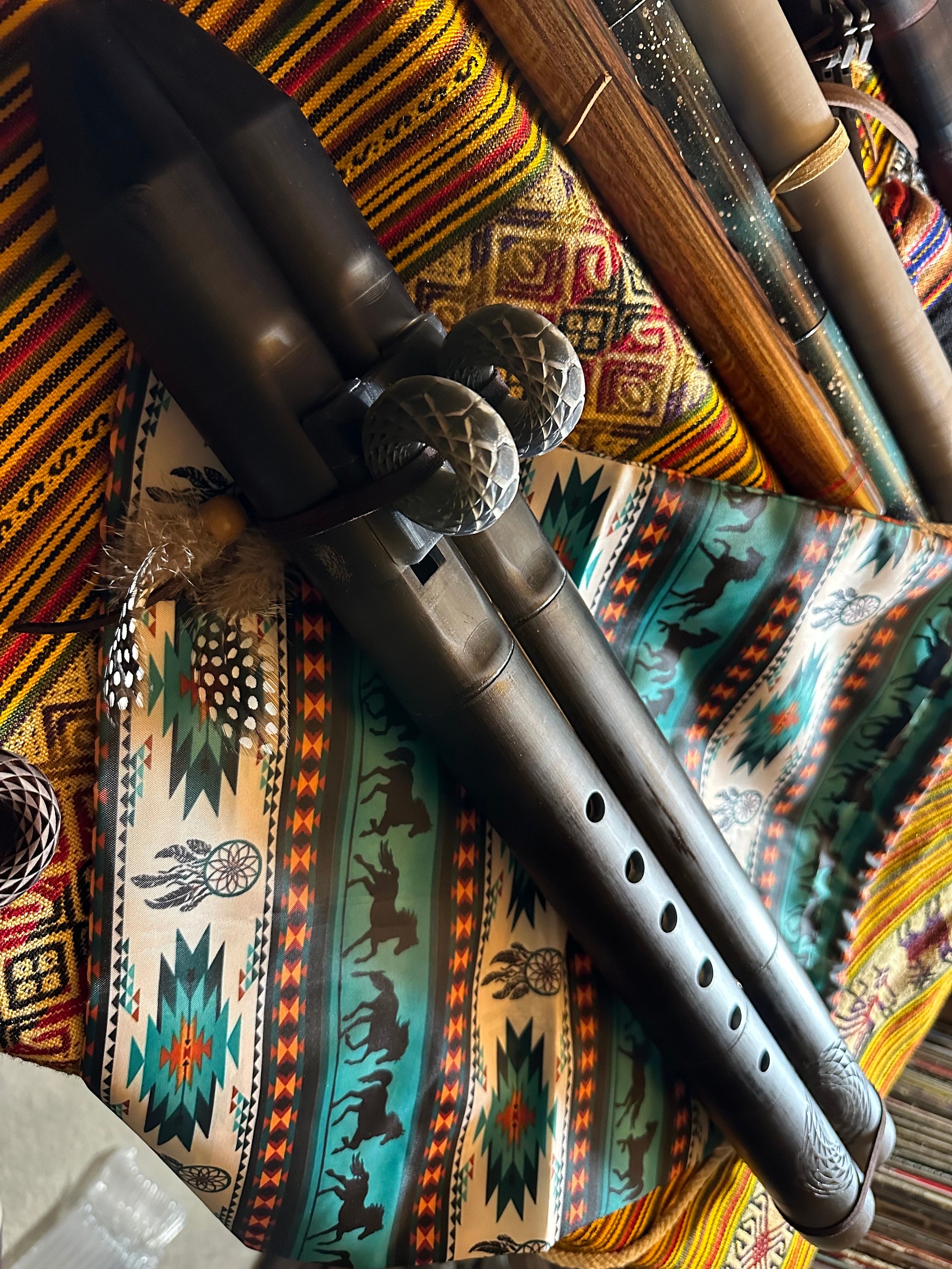 Native American Large Bore Torus Drone Flute Em4 440hz - Etsy