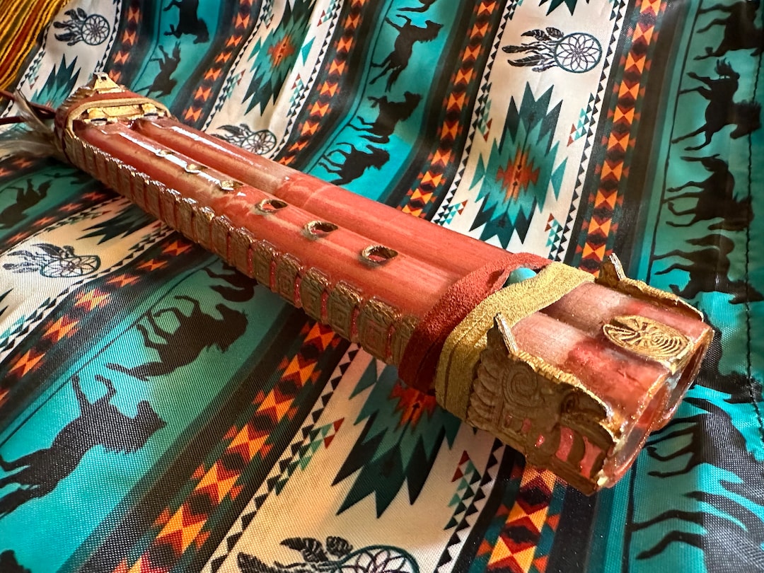 Drone Flute Quetzalcoatl Feathered Serpent Dragon Aztec Key of High D5 ...