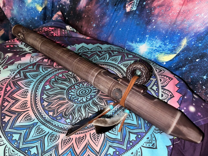 Native American Large Bore Flute Em4 440hz - Etsy