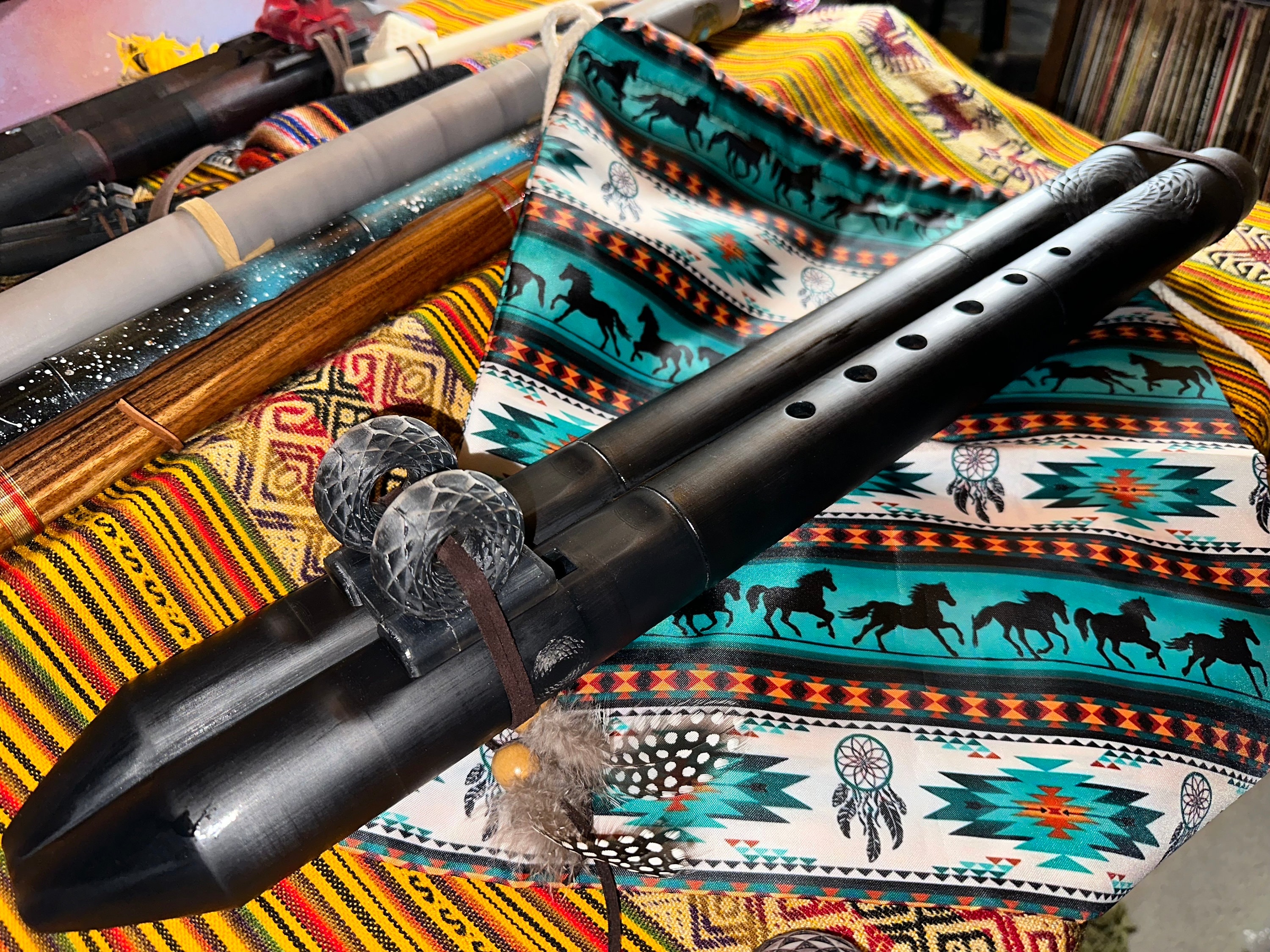 Native American Large Bore Torus Drone Flute Em4 440hz - Etsy