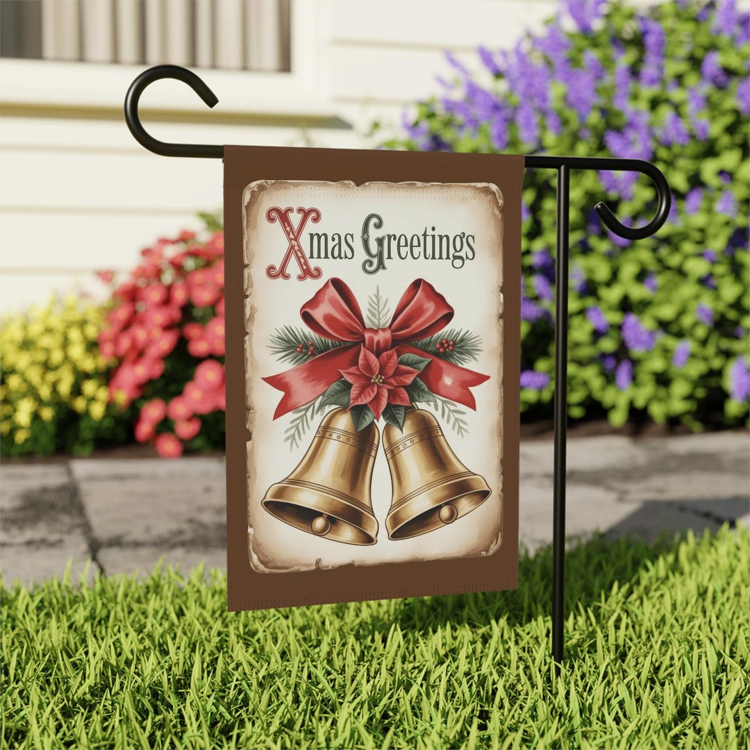 Vintage Christmas Bells Garden Flag: Festive Holiday Greeting - Etsy