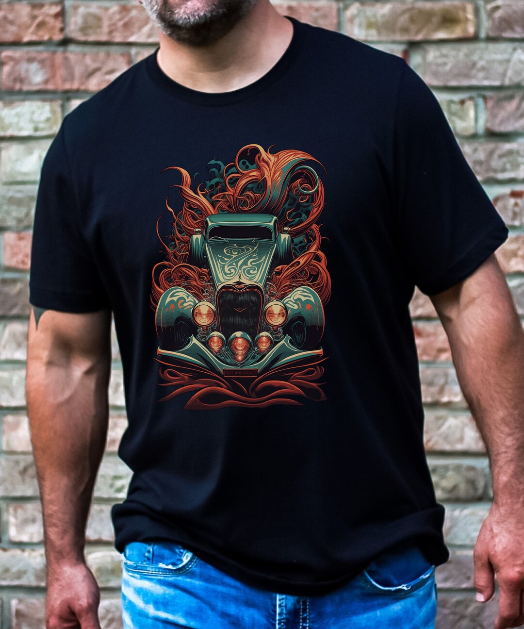 Vintage Hot Rod T-shirt: Rock a Classic 1928 Old Car Illustration With ...