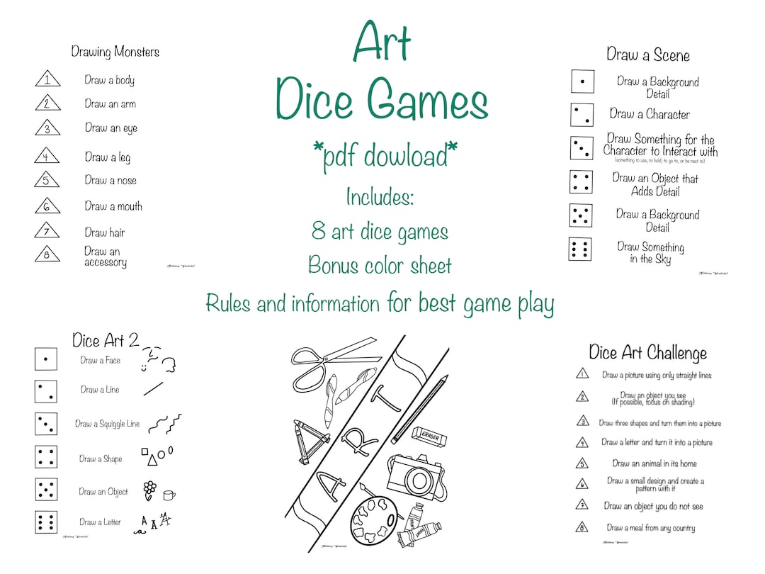Art Dice Games - Etsy