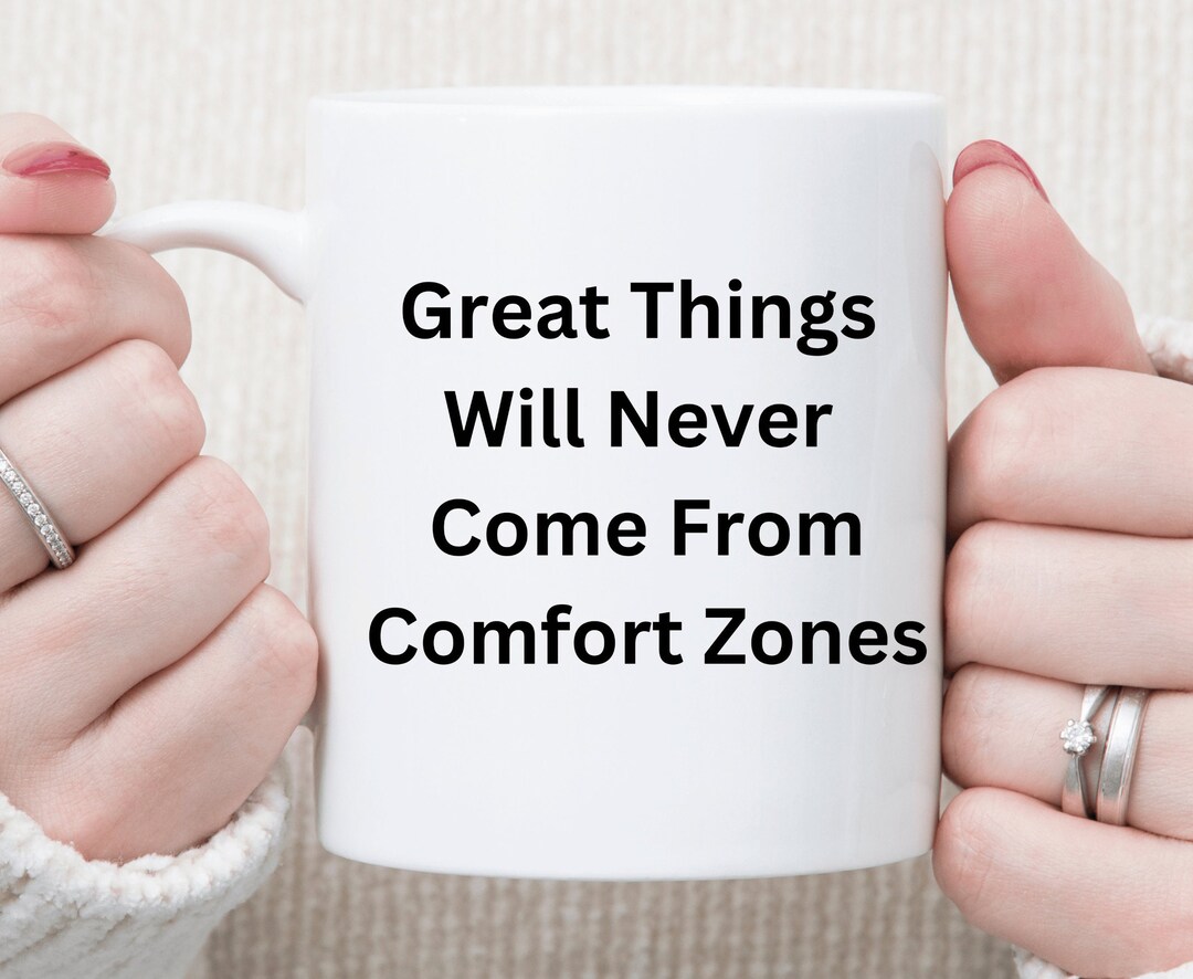 Progress Mug, Comfort Zone Mug, Motivation Mug, Motivational Mug ...