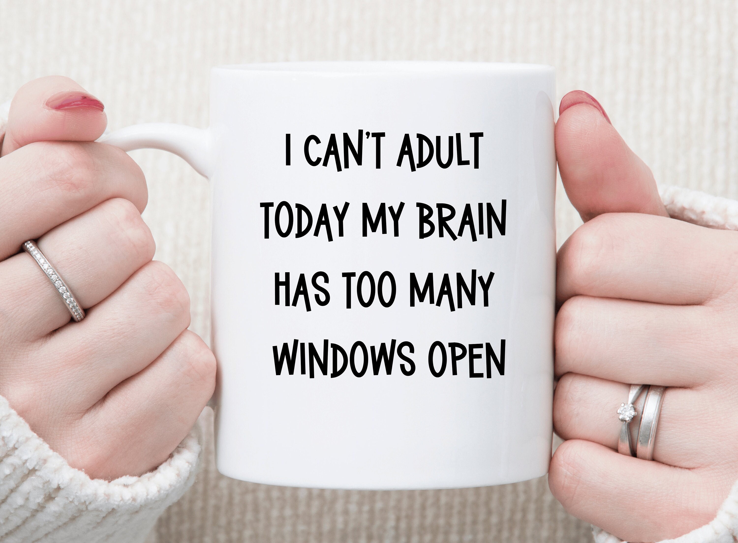 Funny Brain Mug, Brain Overload Mug, Multitasking Humor, Busy Mind Gift ...