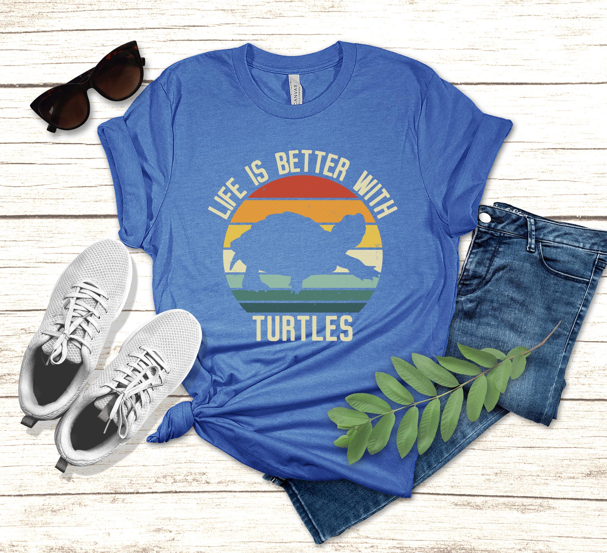 Life is Better With Turtles Shirt, Turtle Gift, Turtle Shirt, Turtle ...