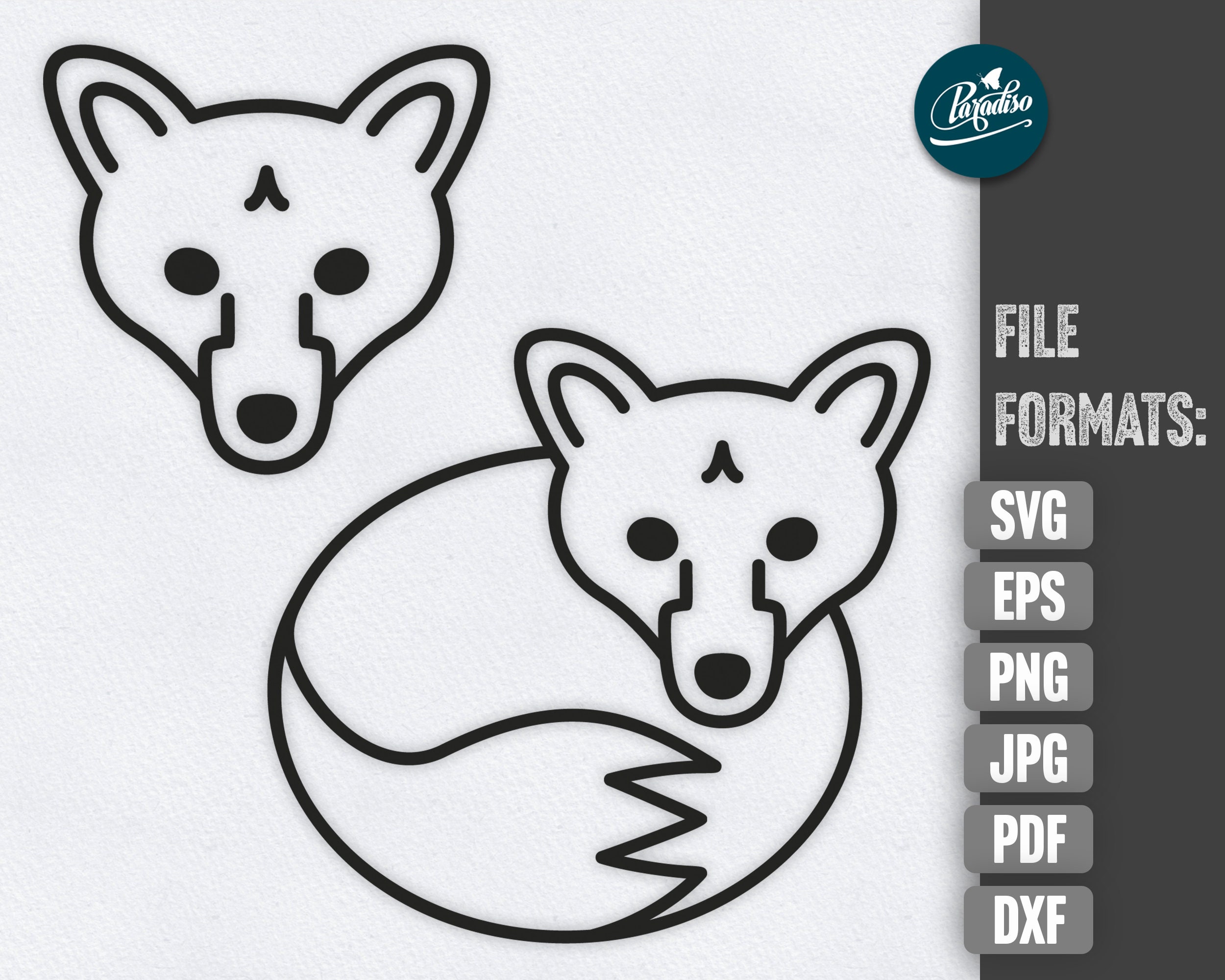 Baby Fox SVG Woodland Animals SVG Instant Download Cute Fox PNG Fox ...