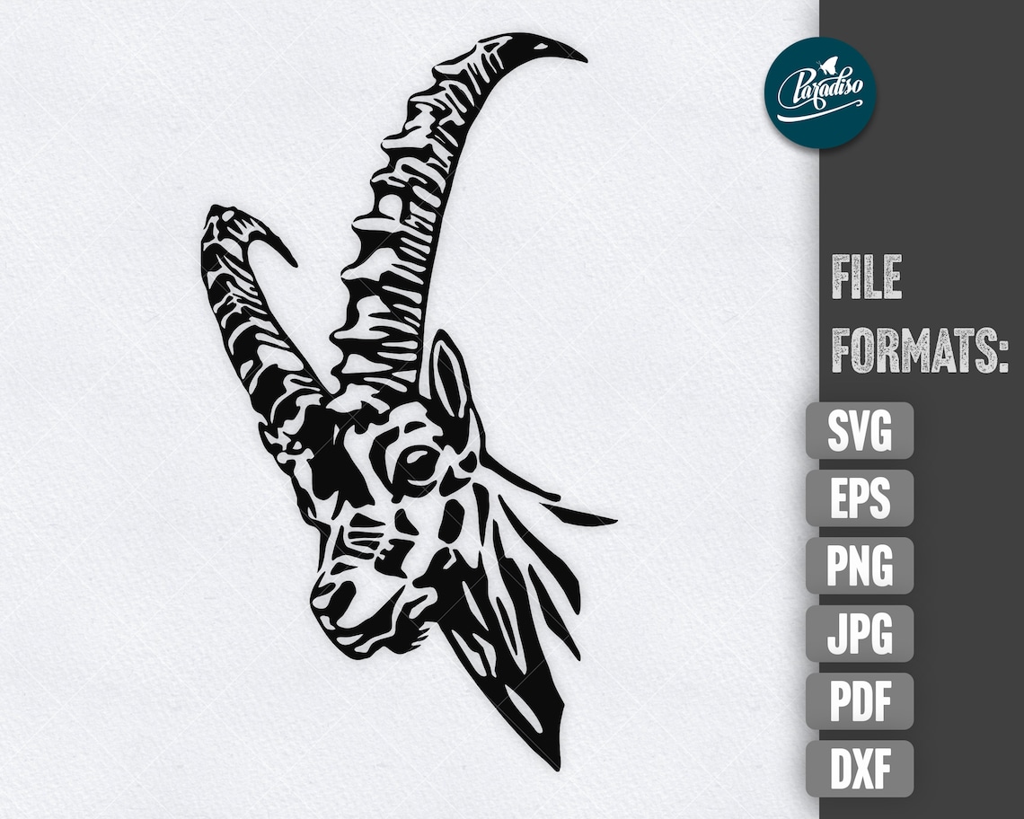 Steinbock SVG, Steinbock SVG Capricorn Cut Datei für Cricut Plotterdatei Capricorn Clipart ...