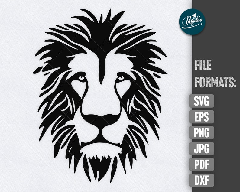 Lion SVG, Instant Download Lion Head Svg/lion Dxf Cut File for Cricut ...