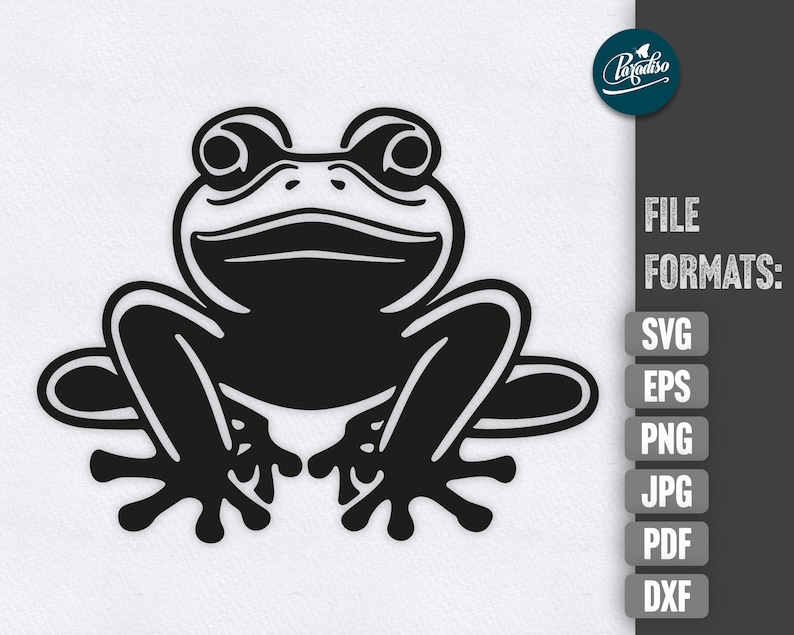 Frog SVG, Cute Frog SVG, Instant Download Frog Cut File for Cricut and ...