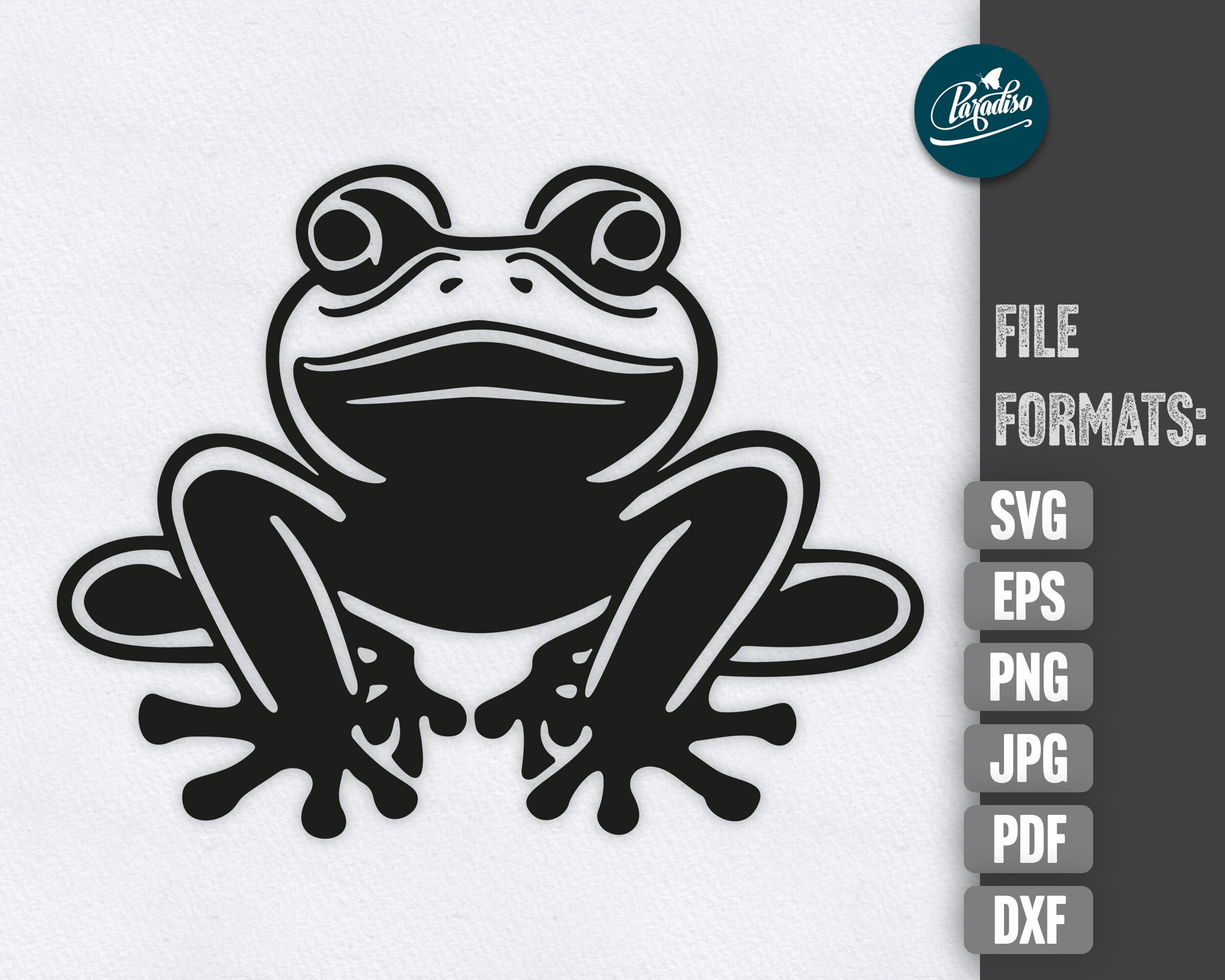 Frog SVG, Cute Frog SVG, Instant Download Frog Cut File for Cricut and ...