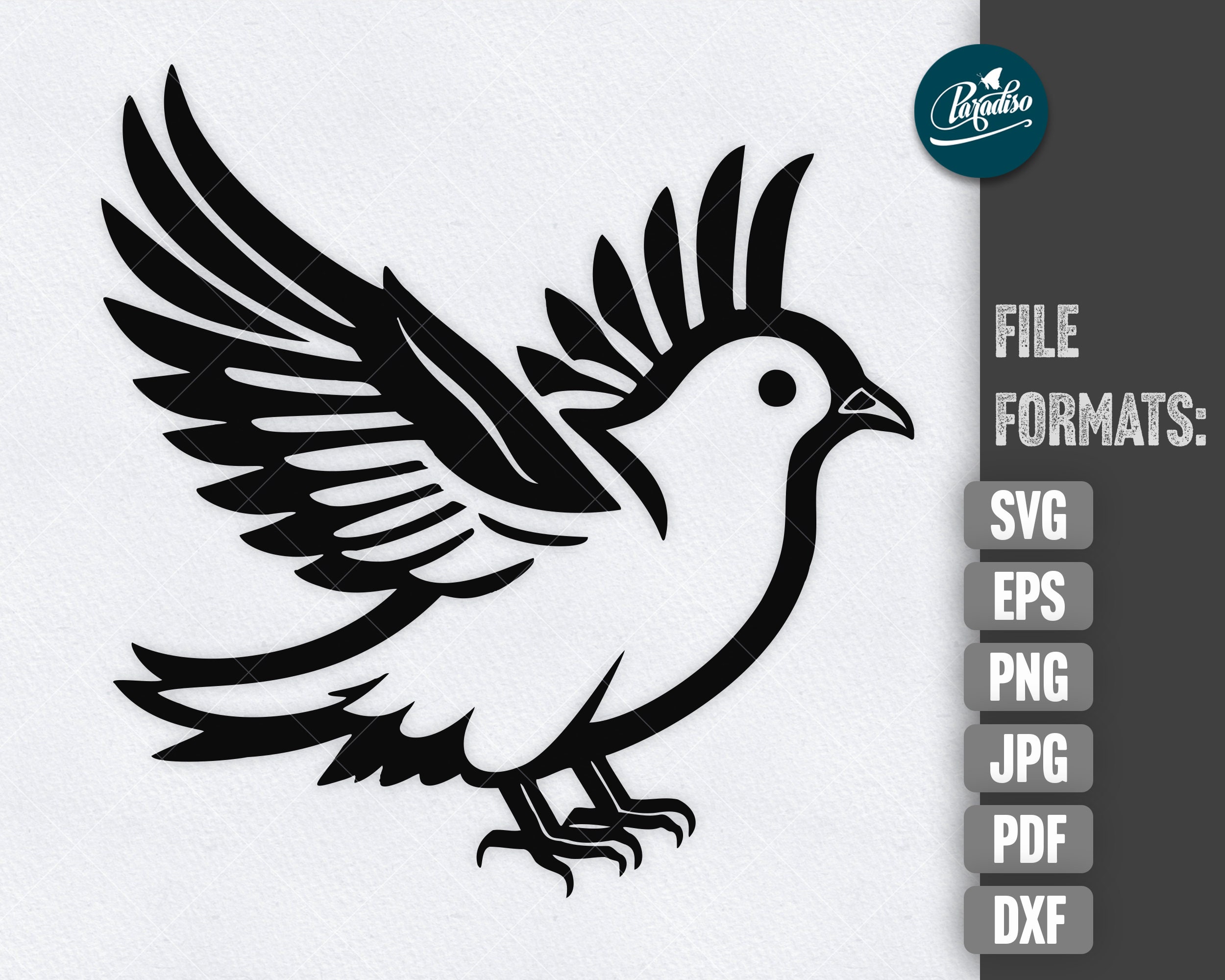 Dove SVG Cute Pigeon Vector Cut File, Peace Dove Plotterfile for ...