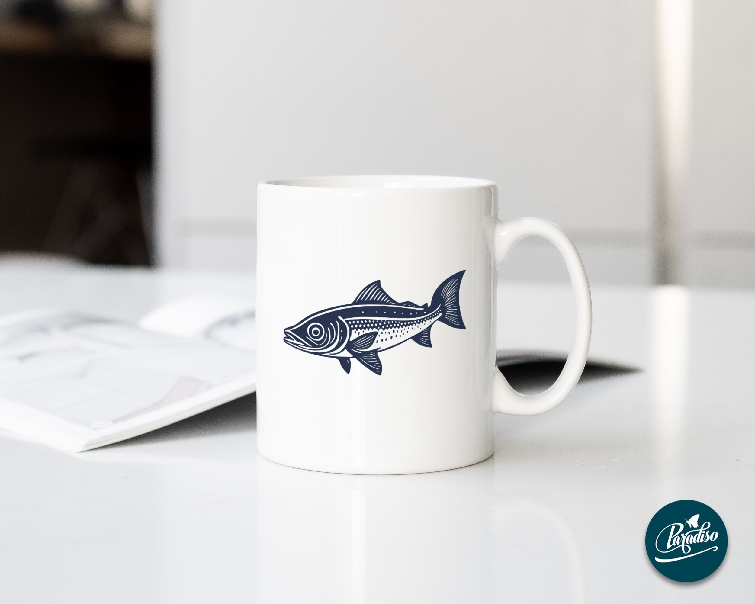 Fish SVG, Cute Pike Fish Vector Clip Art, Fish Cut File for Silhouette ...