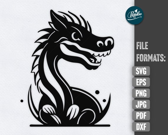 Cute Chinese Dragon Black And White