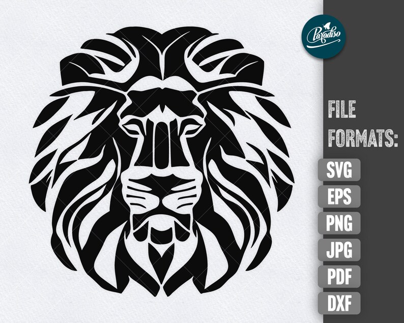 Lion Head SVG, Instant Download of an Abstract Lion Head Svg ...