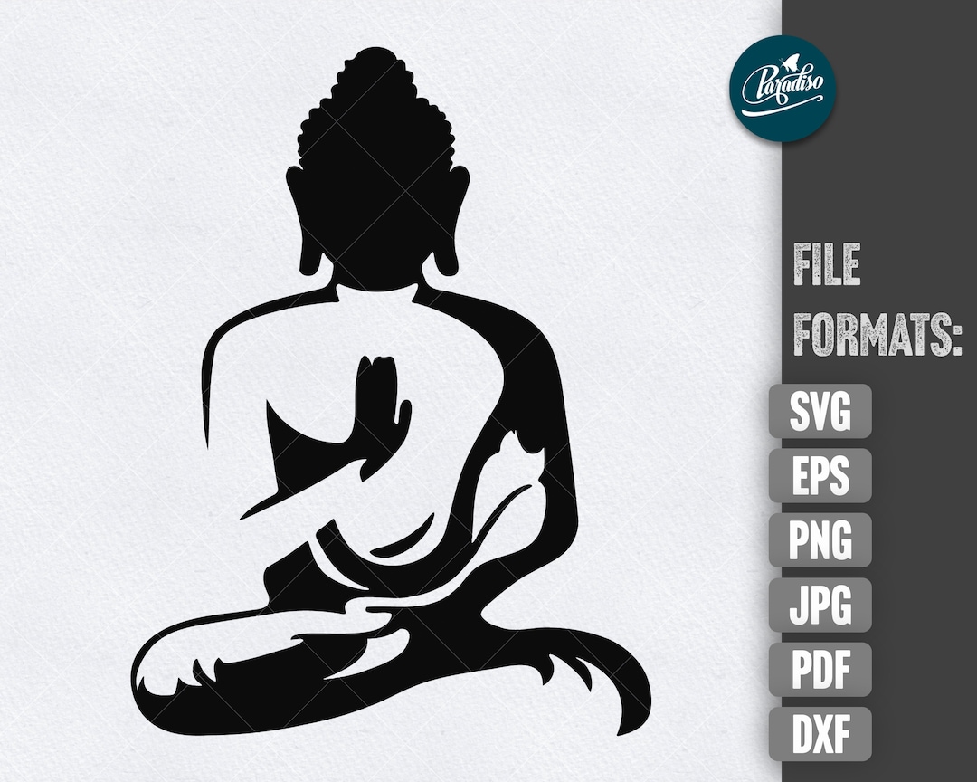 Buddha SVG Yoga SVG Meditation SVG Namaste Clipart Buddha Cutfile ...