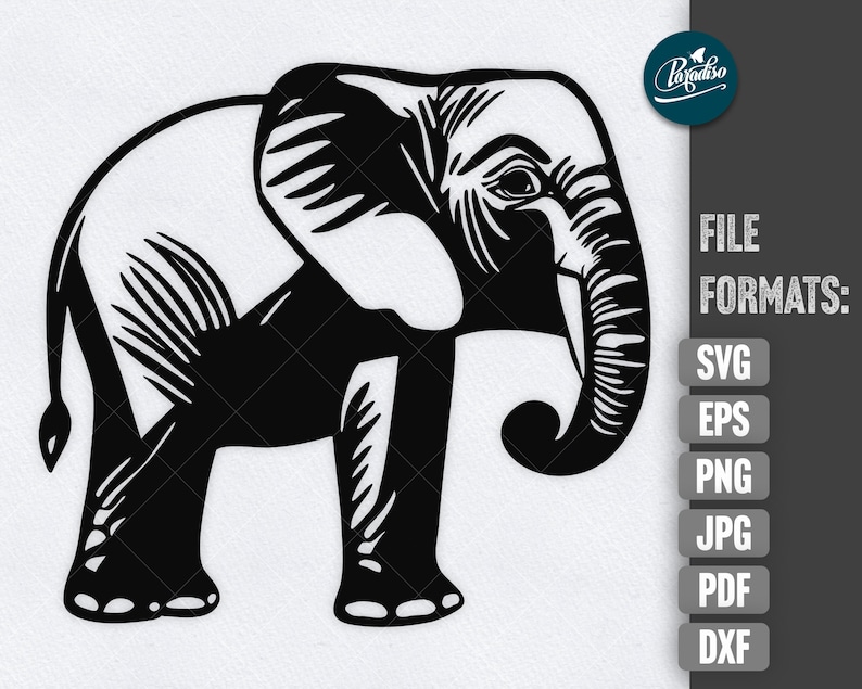 Elephant SVG, Baby Elephant SVG, Instant Download Elephant Cut File for ...