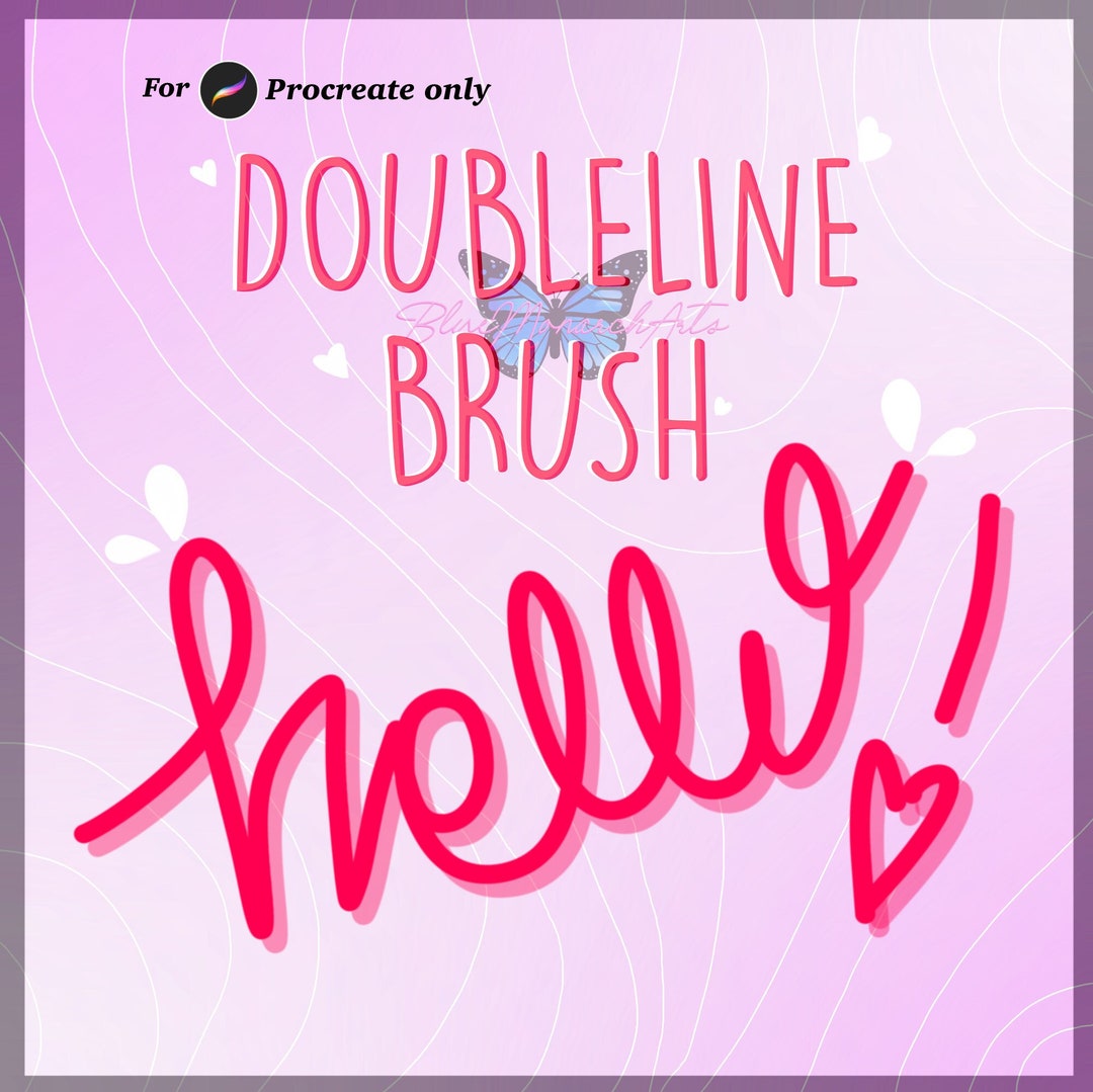 Doubleline Brush for Procreate - Etsy UK