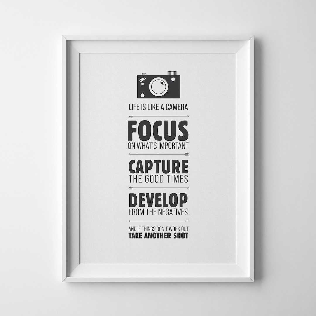 Life is Like a Camera | Inspirational Quotes | Motivational Quotes ...