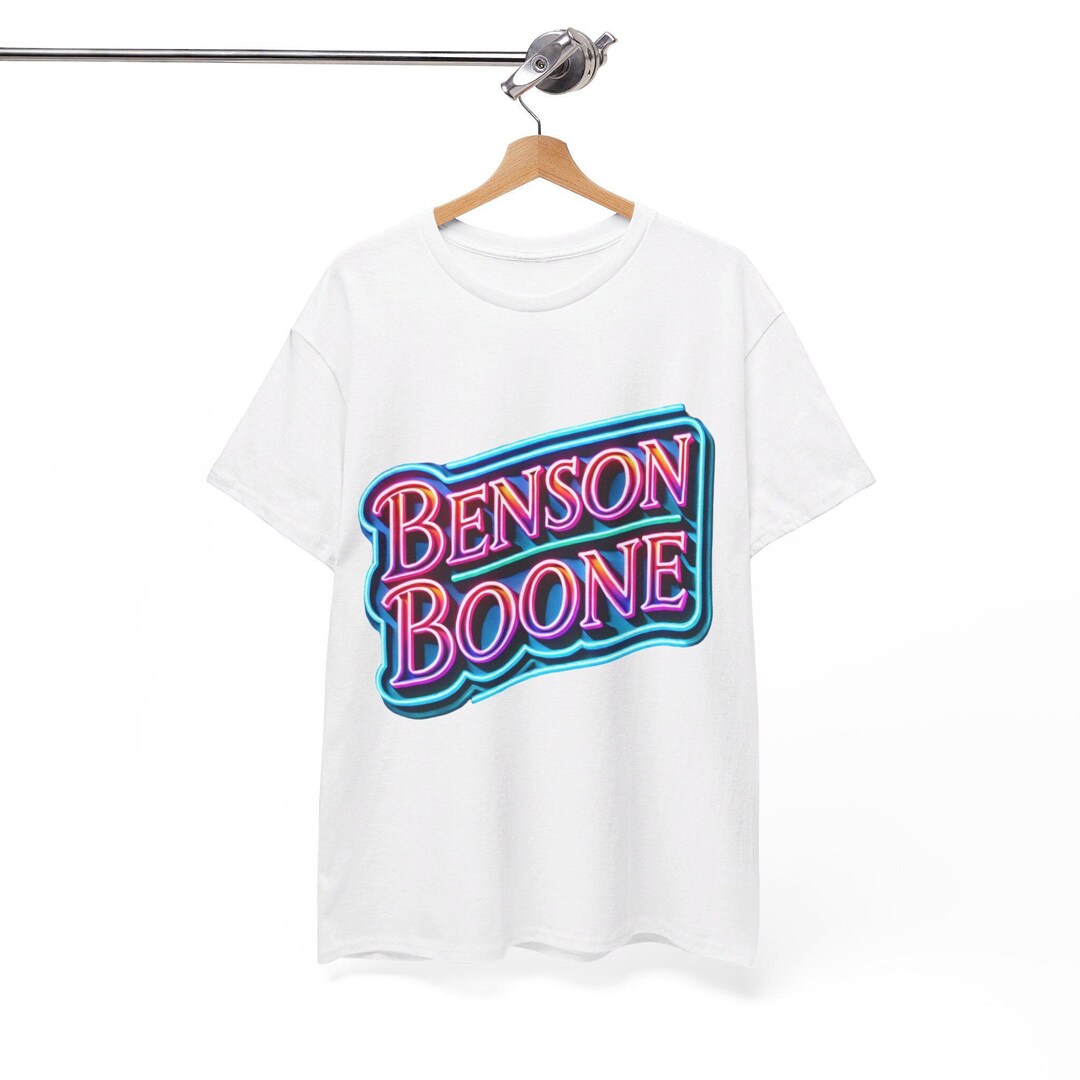 Benson Boone Neon Sign Graphic T-shirt Heavy Cotton Tee Music Musician ...