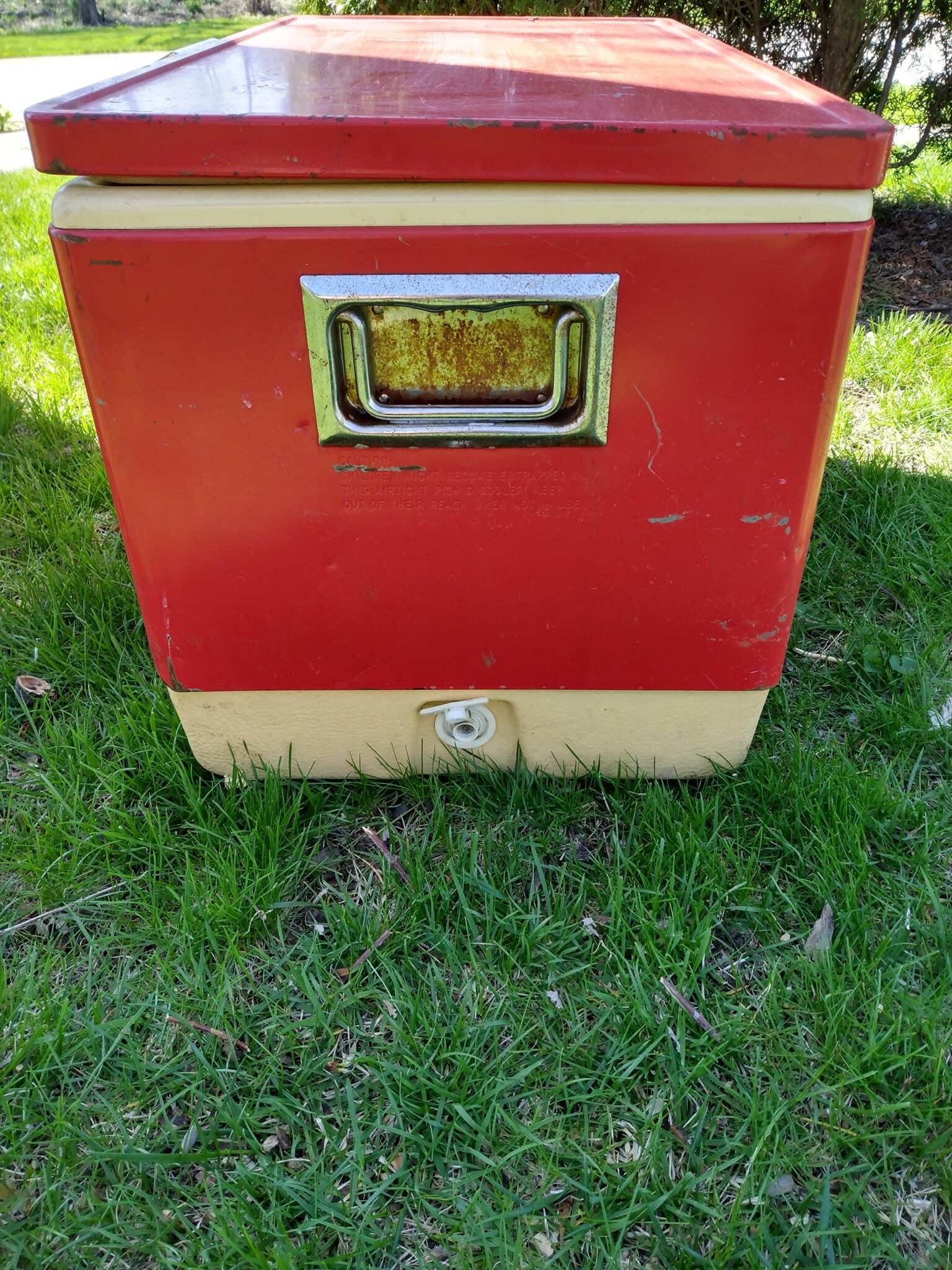 Vintage Red Metal Coleman Cooler - Etsy