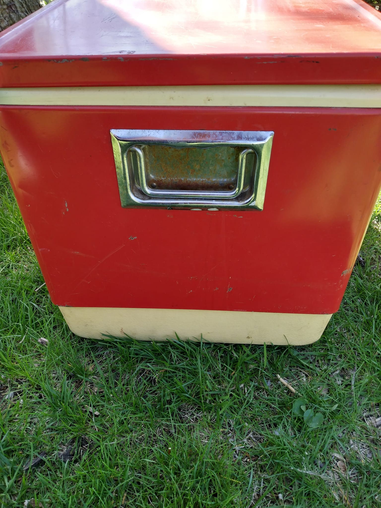 Vintage Red Metal Coleman Cooler - Etsy