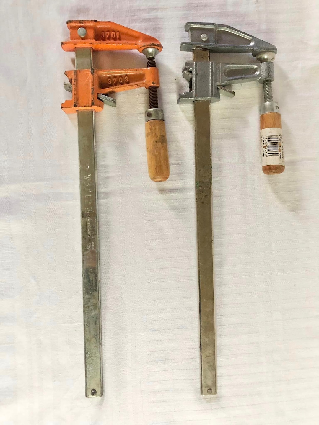 Lot of 2 Vintage 12" Steel Sliding Bar Clamps - Etsy