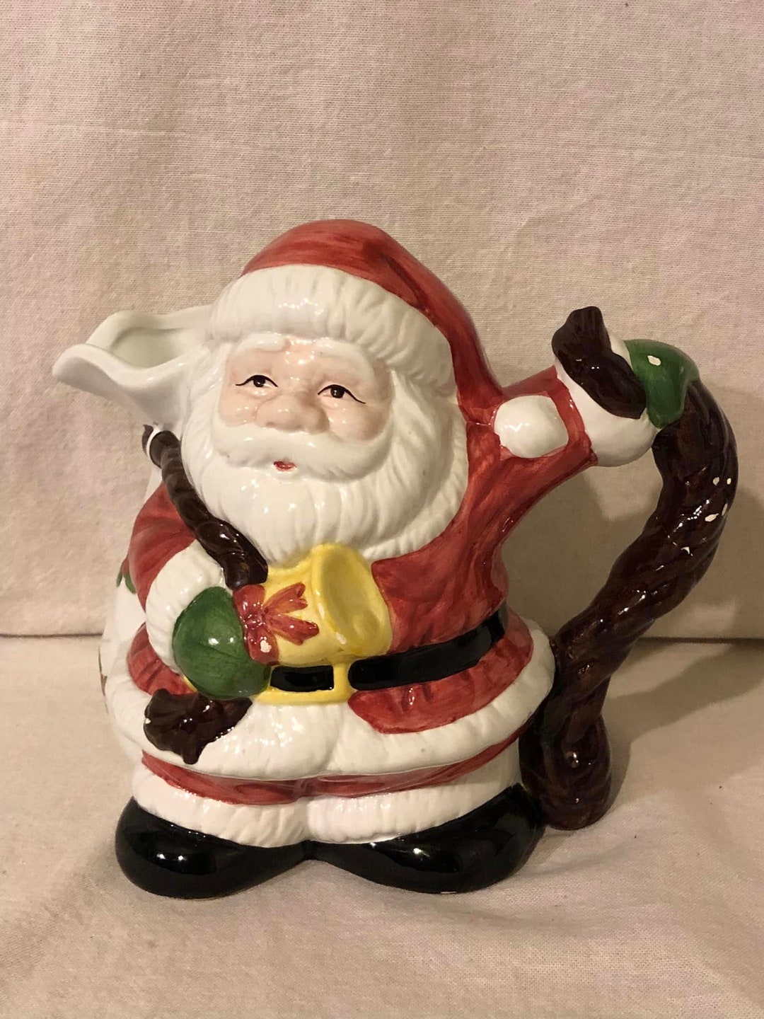World Bazaars Inc. Christmas Santa Claus Ceramic Pitcher - Etsy