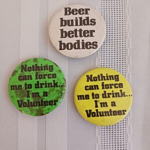 Bag of 7 Drinking Themed Pinback Buttons - Etsy