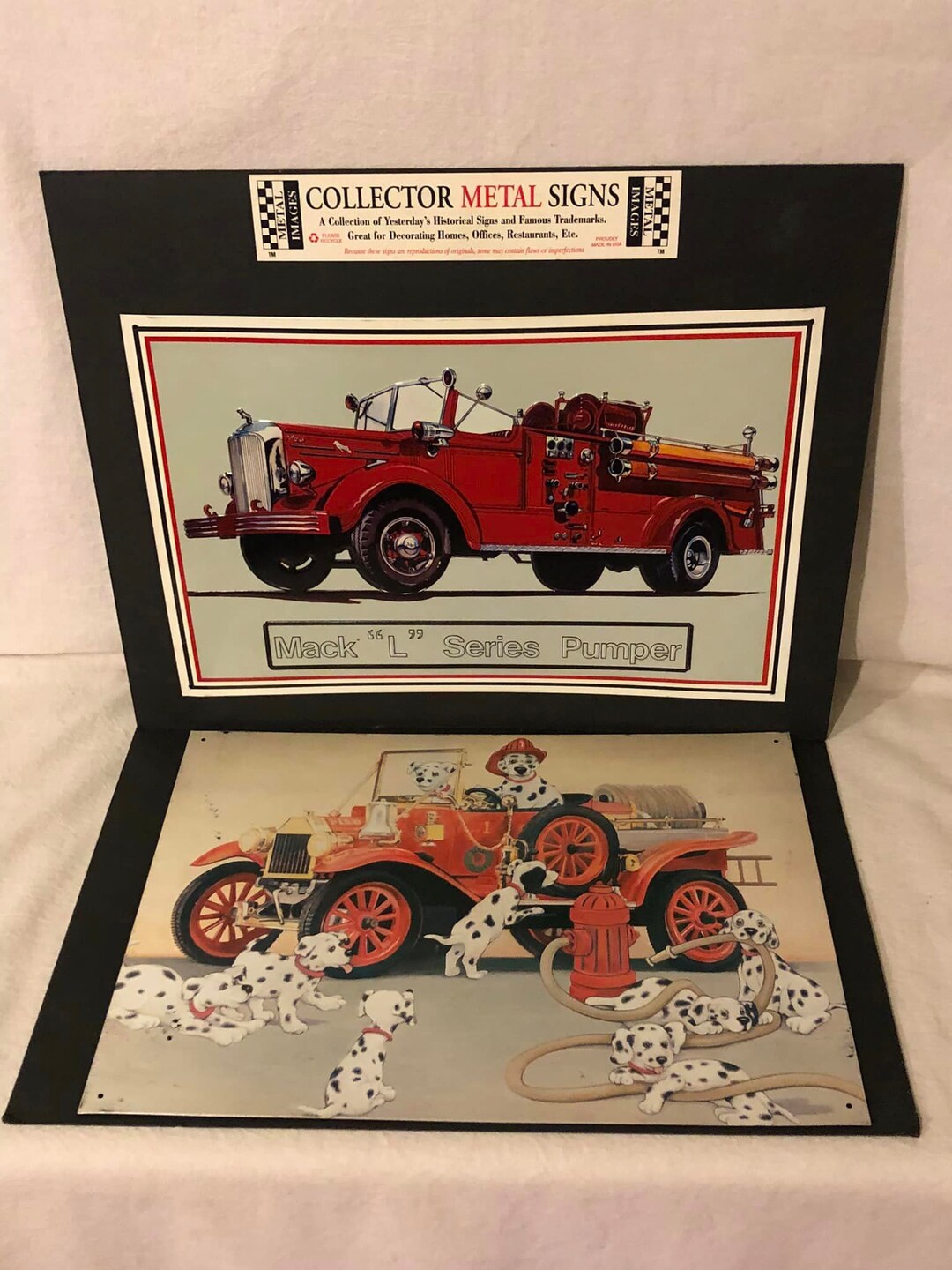 Collectors Metal Signs Mack L Series Pumper Fire Truck Tin Metal Sign N ...