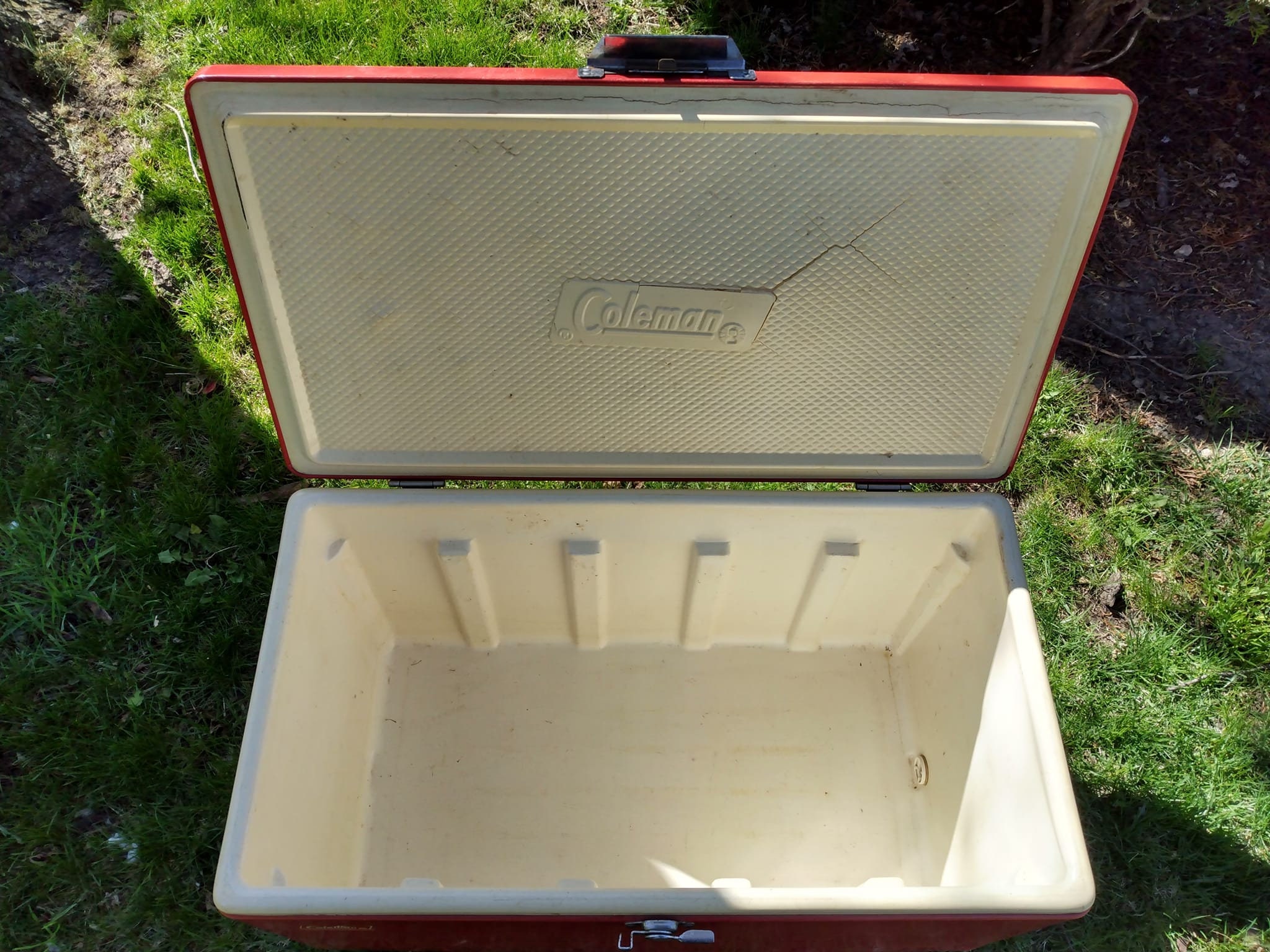 Vintage Red Metal Coleman Cooler - Etsy