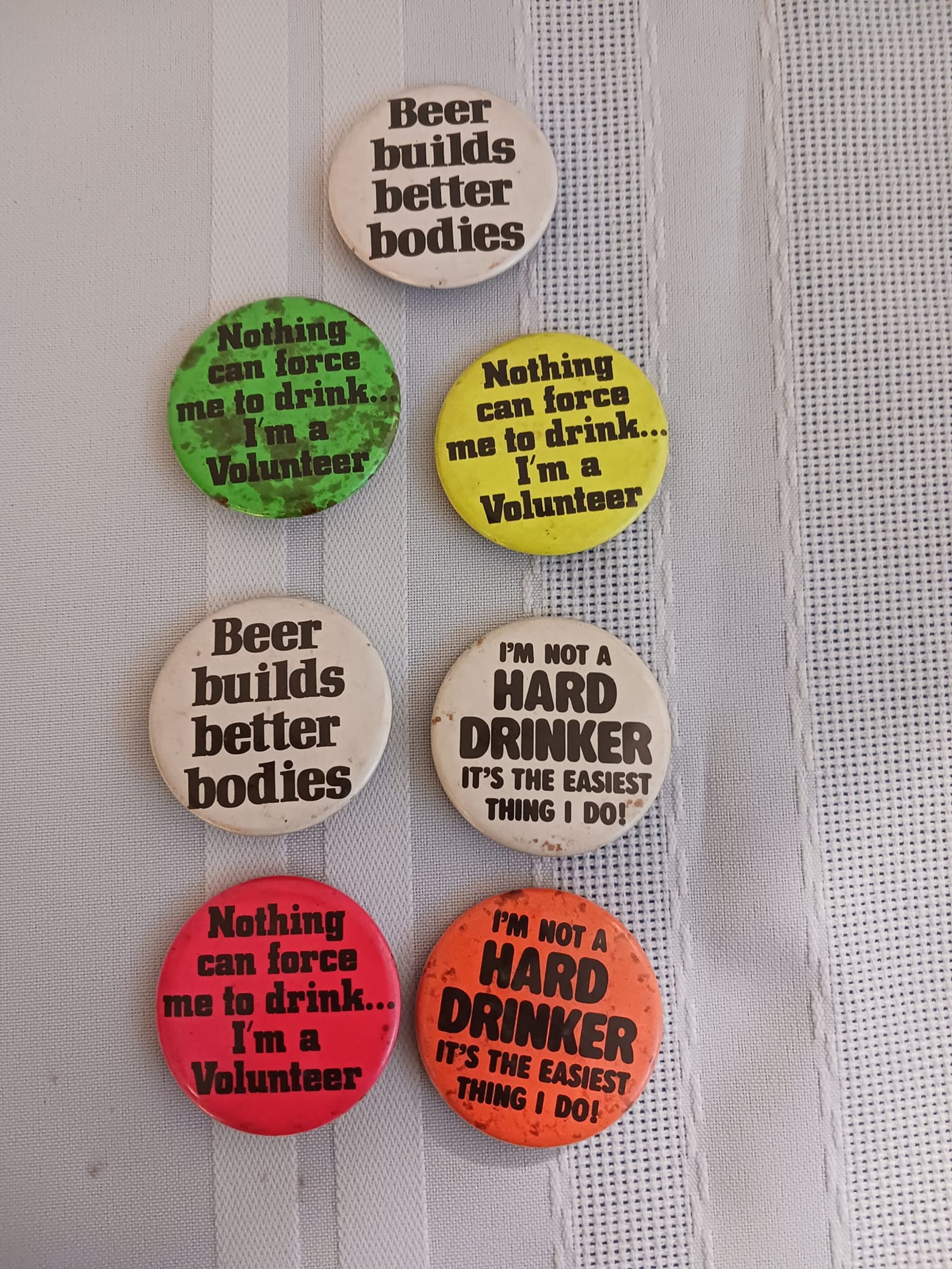 Bag of 7 Drinking Themed Pinback Buttons - Etsy
