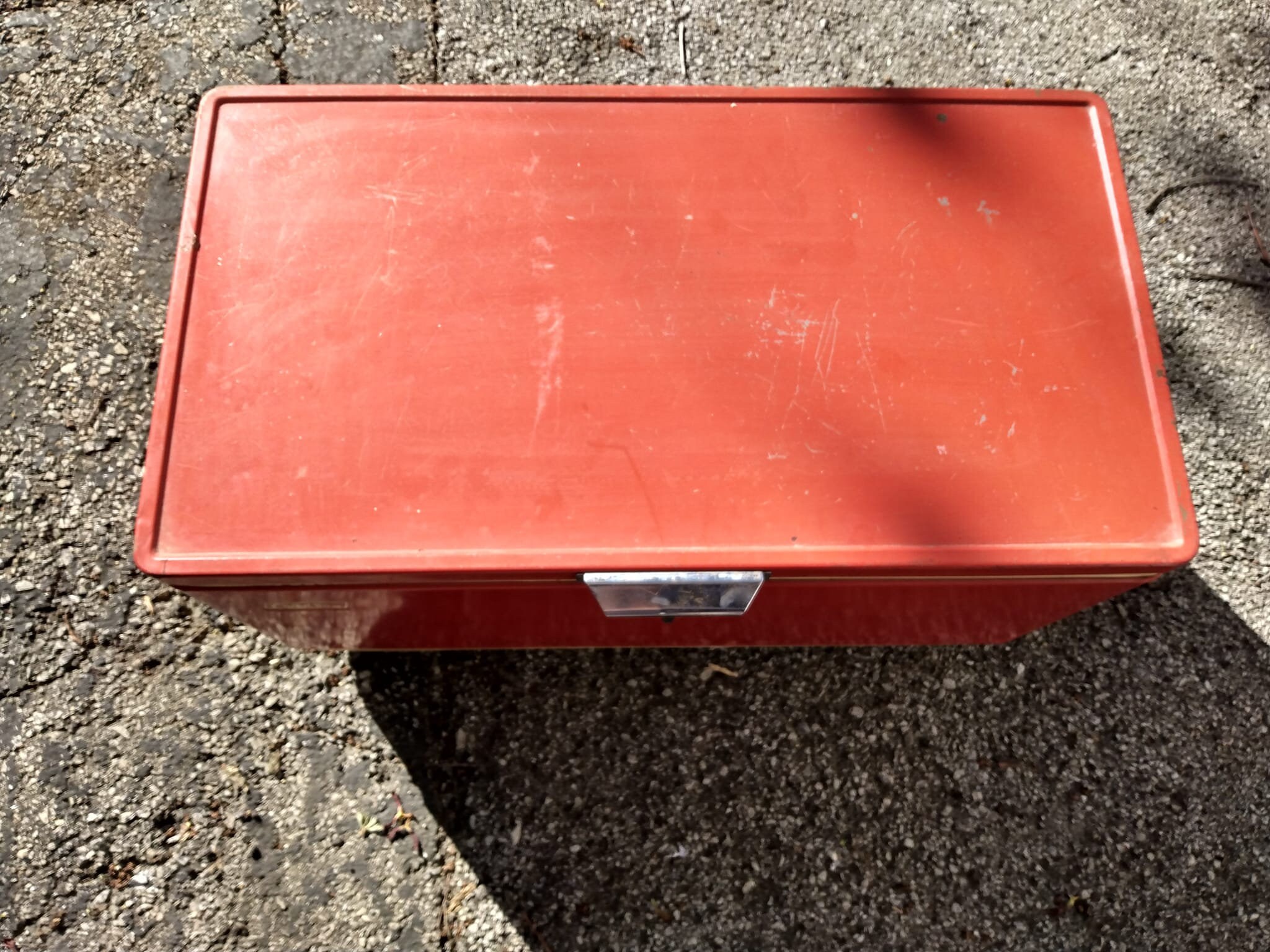 Vintage Red Metal Coleman Cooler - Etsy