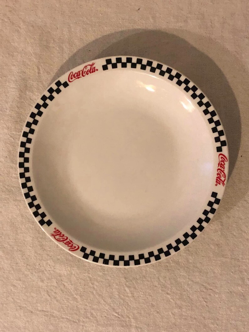 Coca Cola Drinking Glass/ Plate & Coca Cola 2-pocket Folder - Etsy