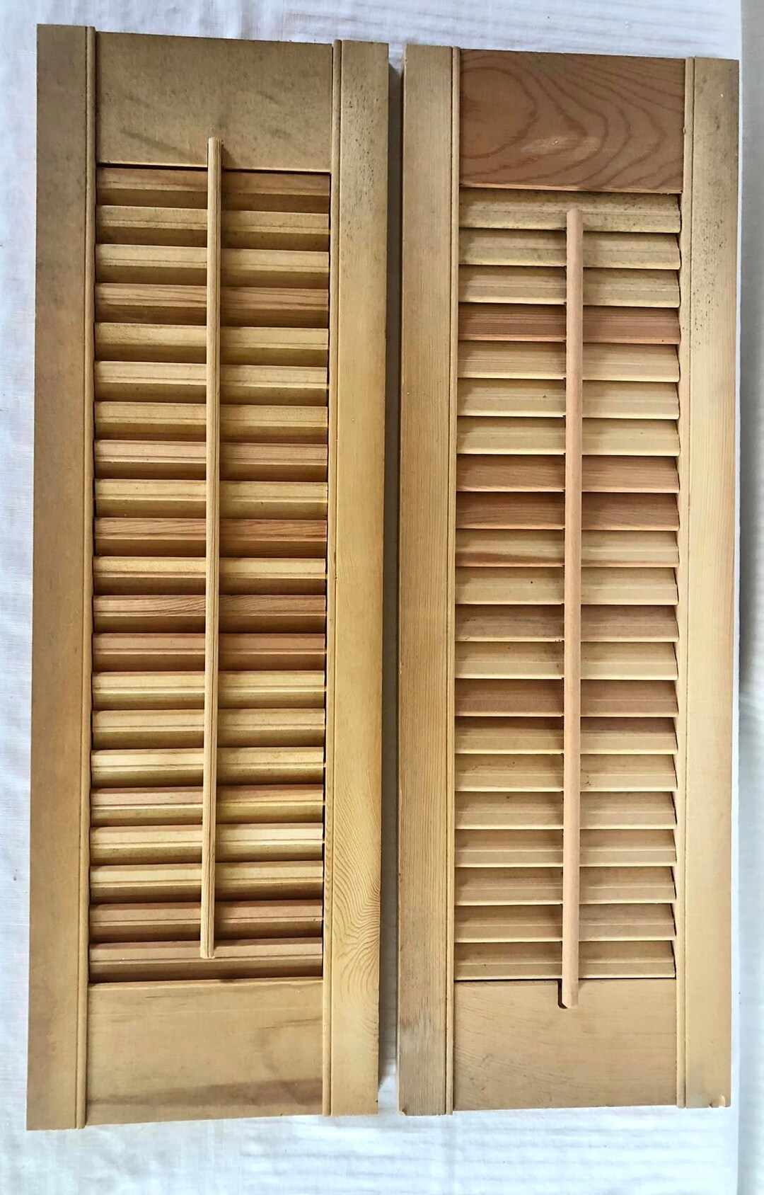 Lot of 2 Vintage Indoor Wooden Two Panel Window Shutters - Etsy