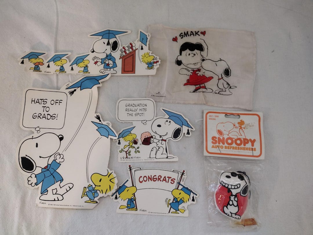LOT OF 6 – Various Vintage Peanuts Snoopy Items - Etsy