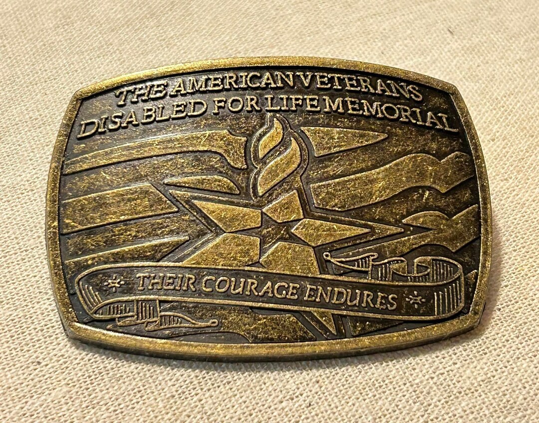 The American Veterans Disabled for Life Memorial Belt Buckle - Etsy