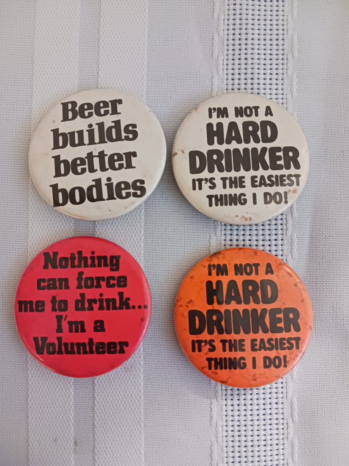Bag of 7 Drinking Themed Pinback Buttons - Etsy