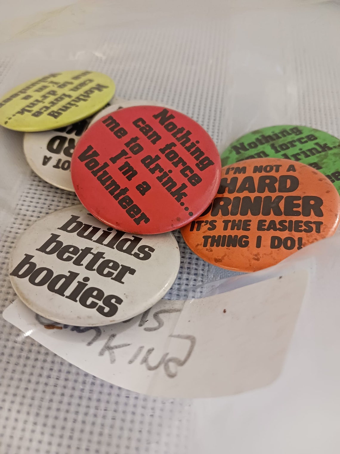 Bag of 7 Drinking Themed Pinback Buttons - Etsy