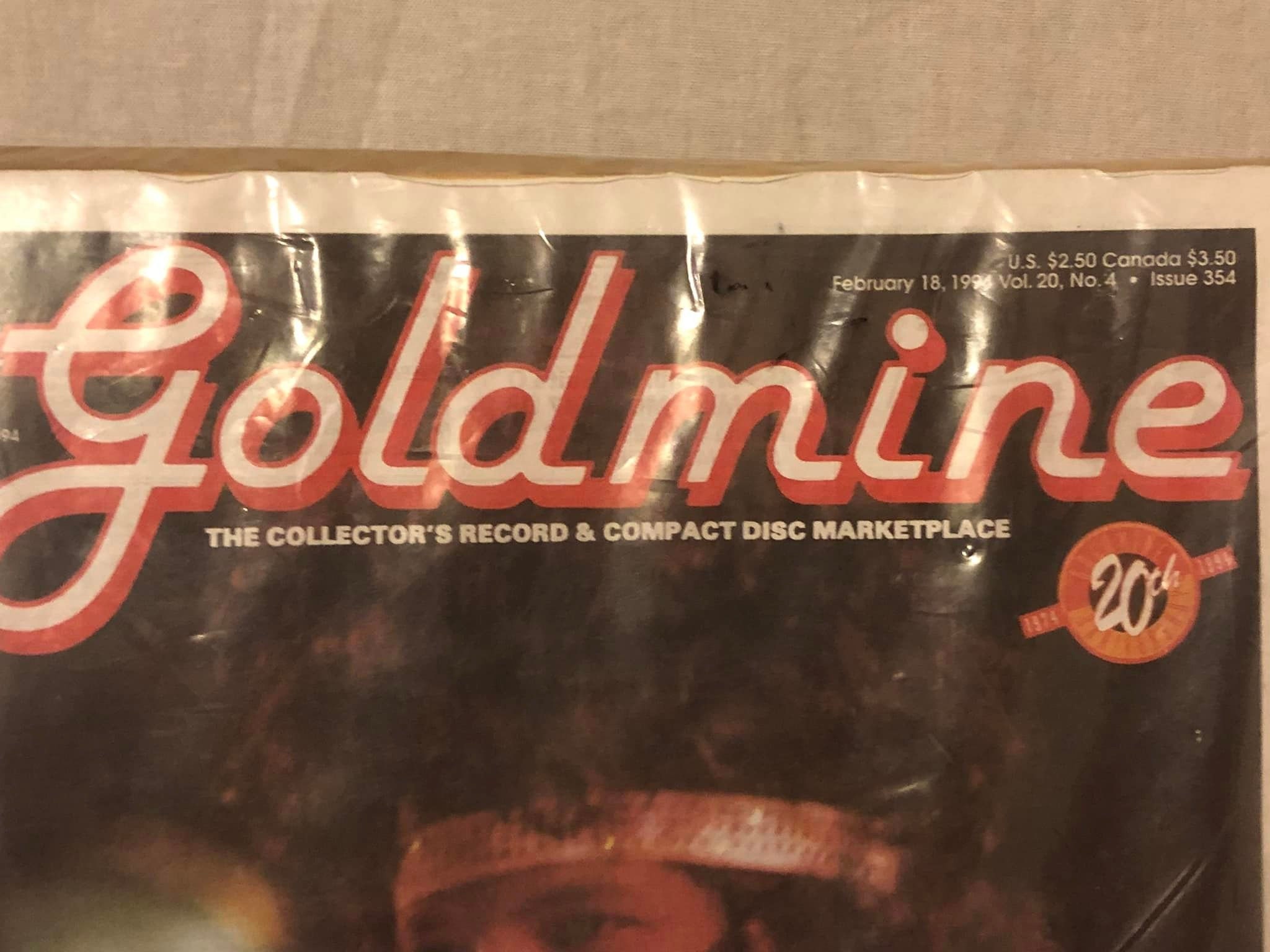 Vintage Goldmine Magazine February 18, 1994 Jimi Hendrix on Front Cover ...