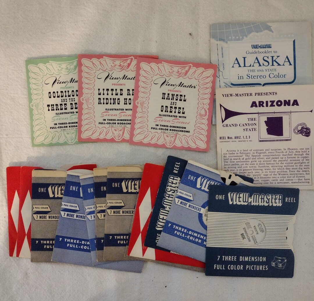 Vintage 15 View-master Slides and 5 Matching Booklets - Etsy