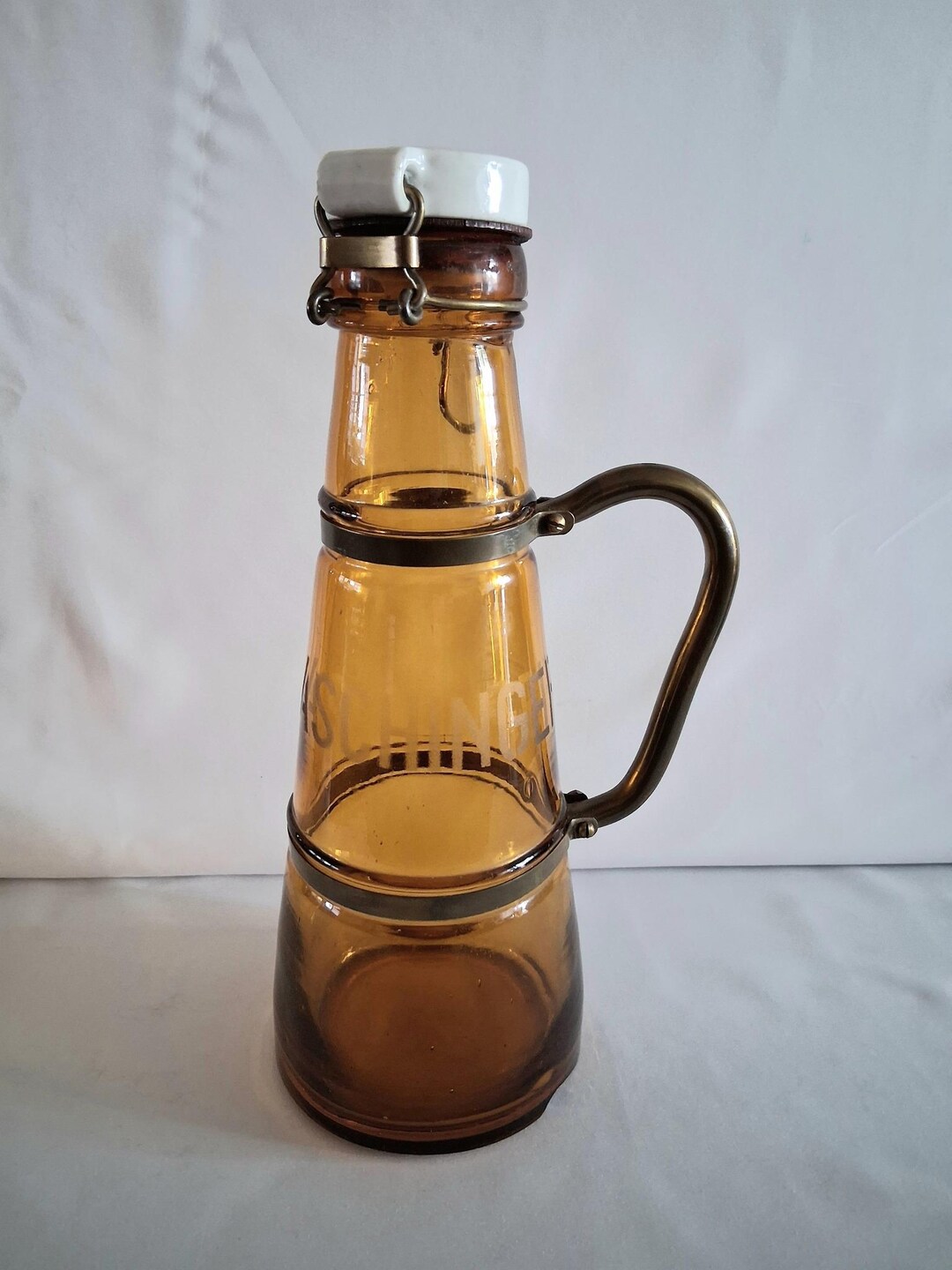 Vintage Aschinger Amber Glass Beer Stein - Etsy