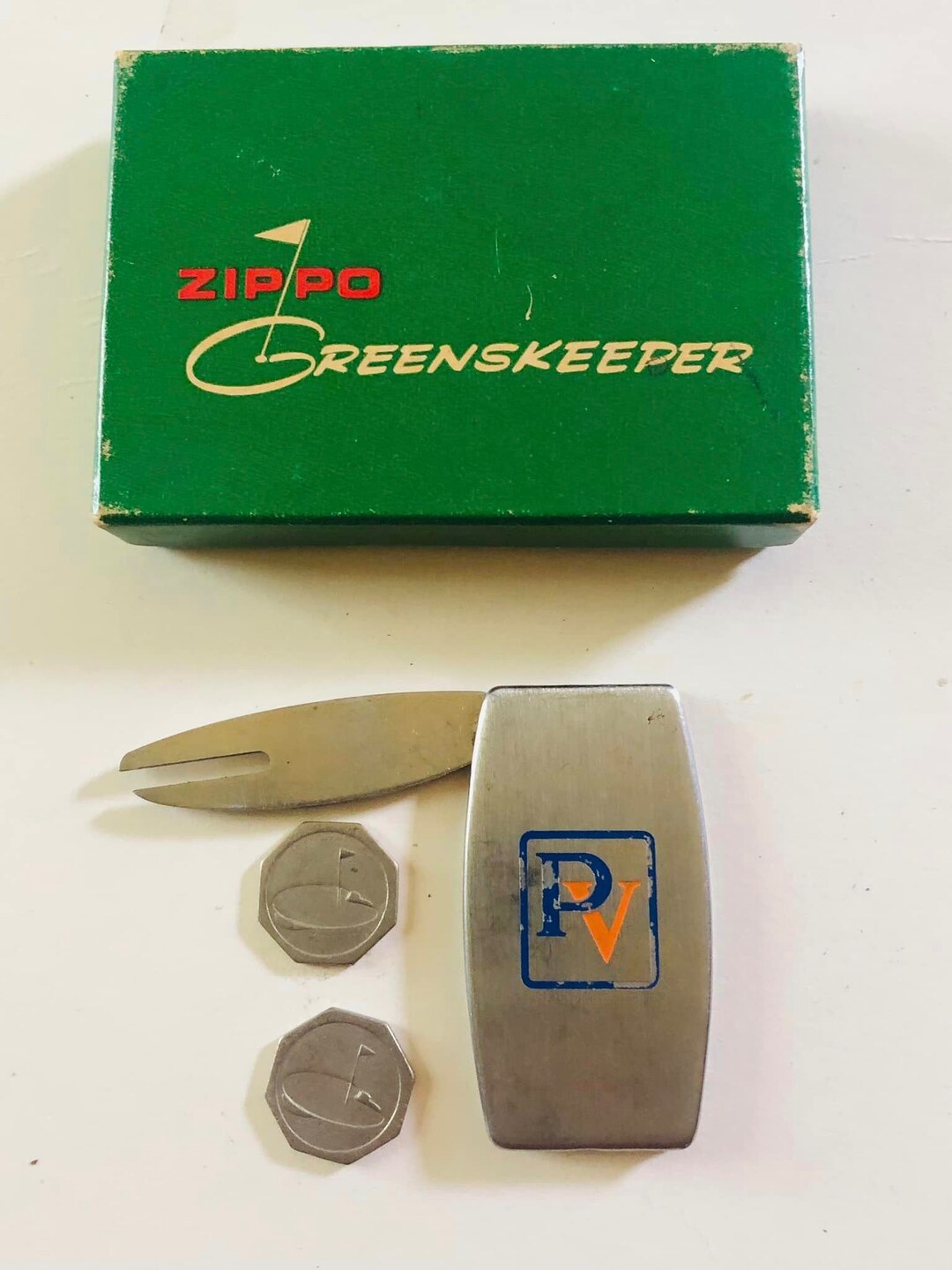 Vintage 1970s Zippo Greenskeeper PV Golf Ball Marker Divot Tool W ...