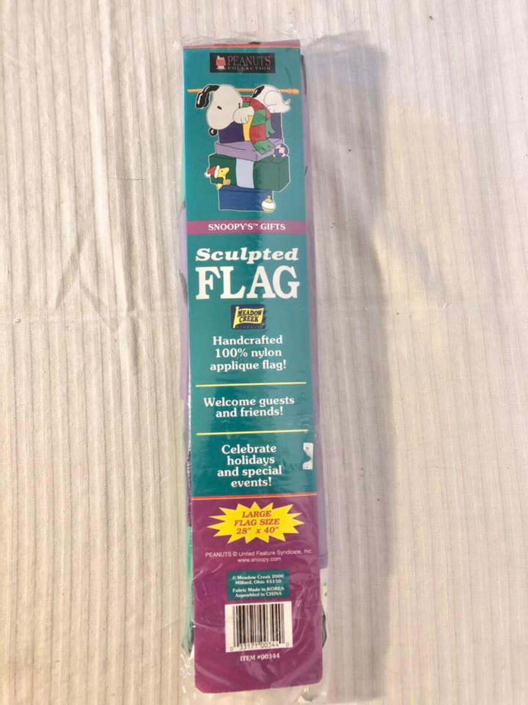 NIP Vintage 2000 Peanuts Collection Snoopy Gifts Nylon Sculpted Flag - Etsy
