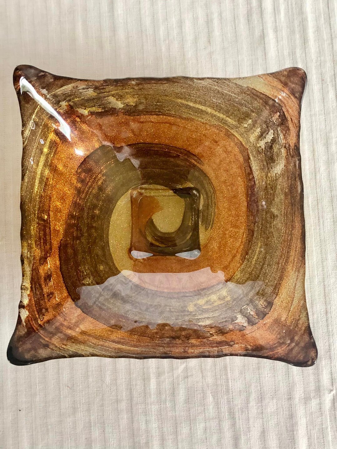Quadrifoglio Art Glass Square Bowl - Etsy