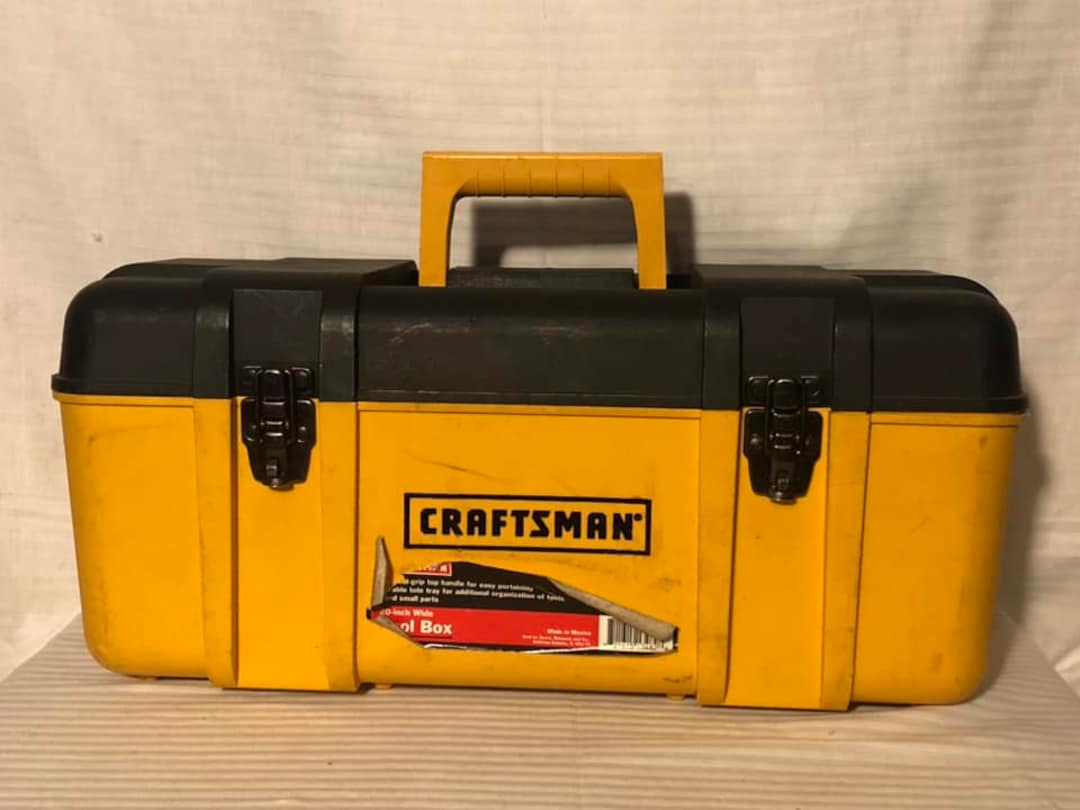 Craftsman Yellow/black Tool Box W/ Handle - Etsy