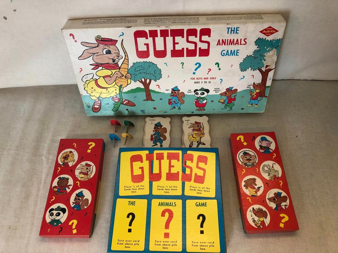 Vintage Guess the Animals Game by Warren Built Rite Guessing 1960s - Etsy