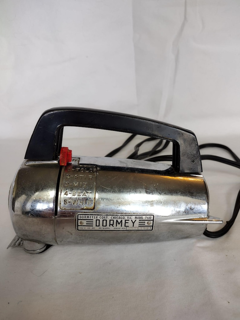 Vintage Dormeyer Dormey Model 7600 Hand Mixer W/both Original Beaters ...