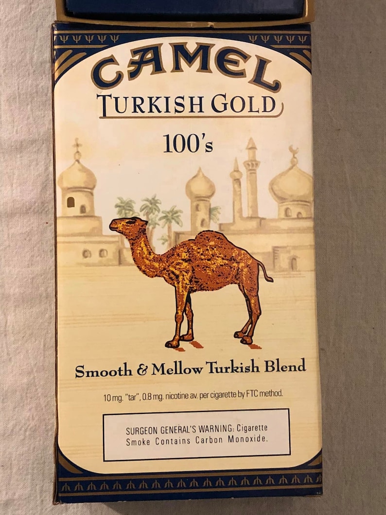 Vintage 2000 Camel Turkish Gold 100's Cardboard - Etsy